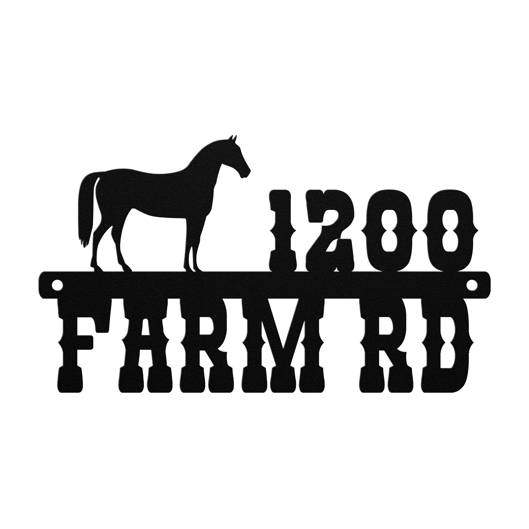 Horse Address Sign – Popping Metal Decor LLC
